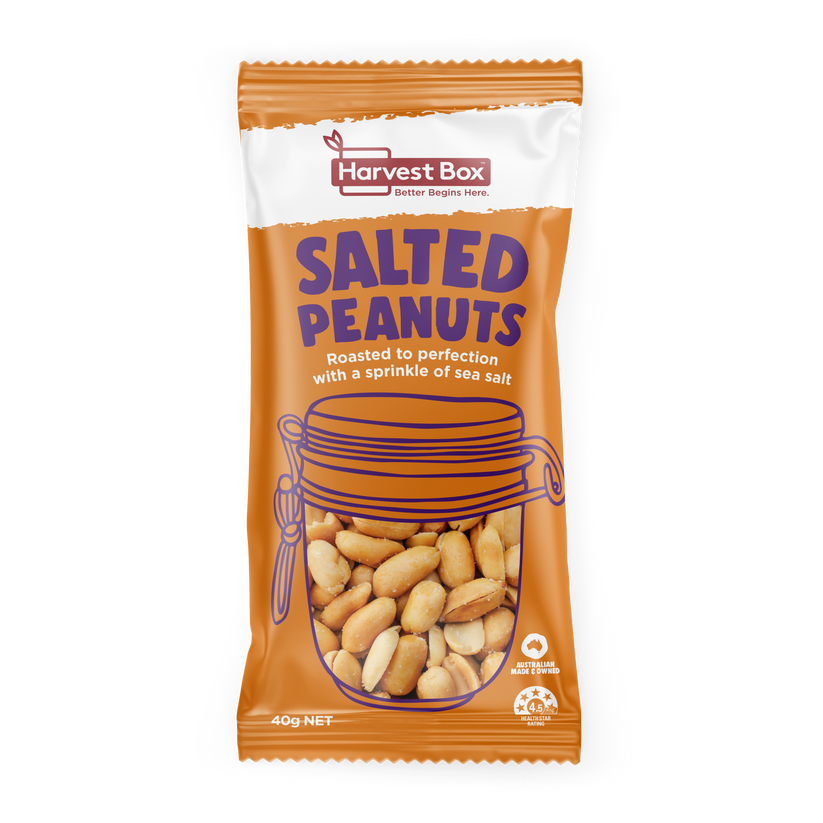 Salted Peanuts 40g x 10 Thin Packs – Harvest Box