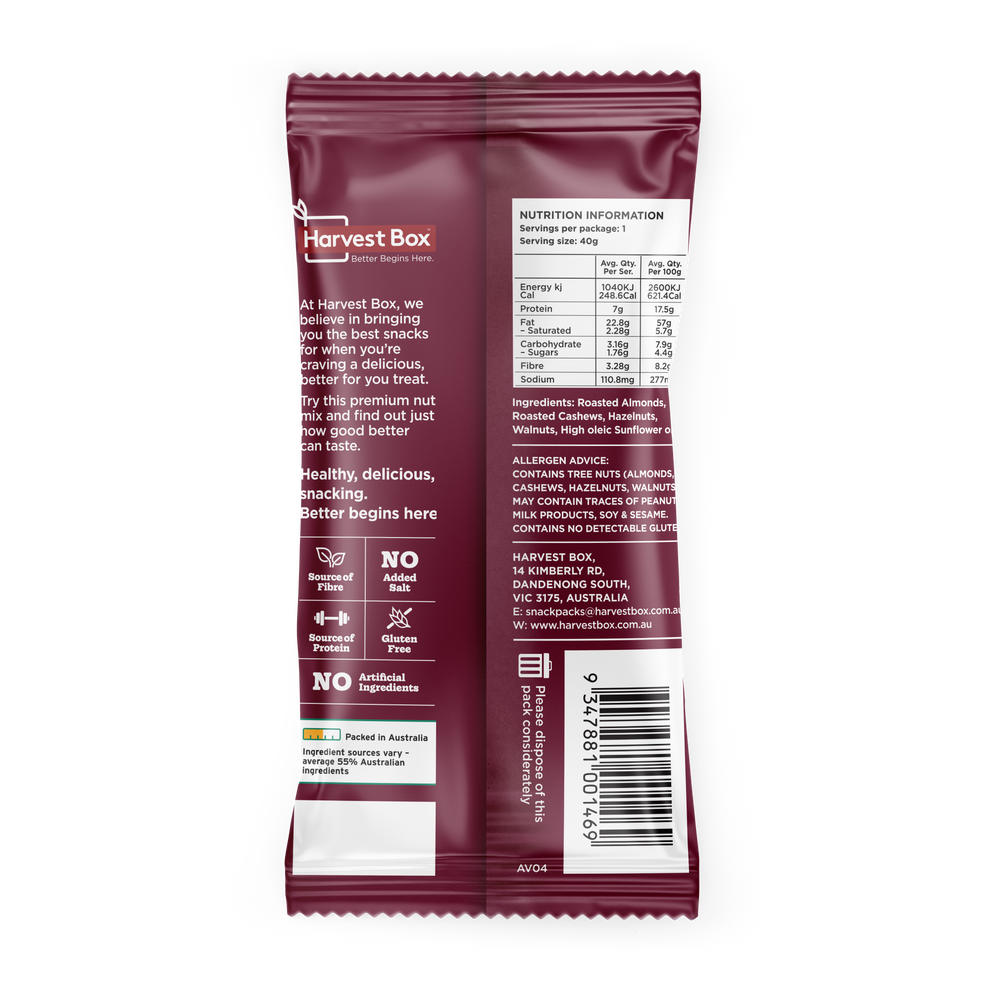 The Healthy Nut 40g X 10 - Thin Packs – Harvest Box